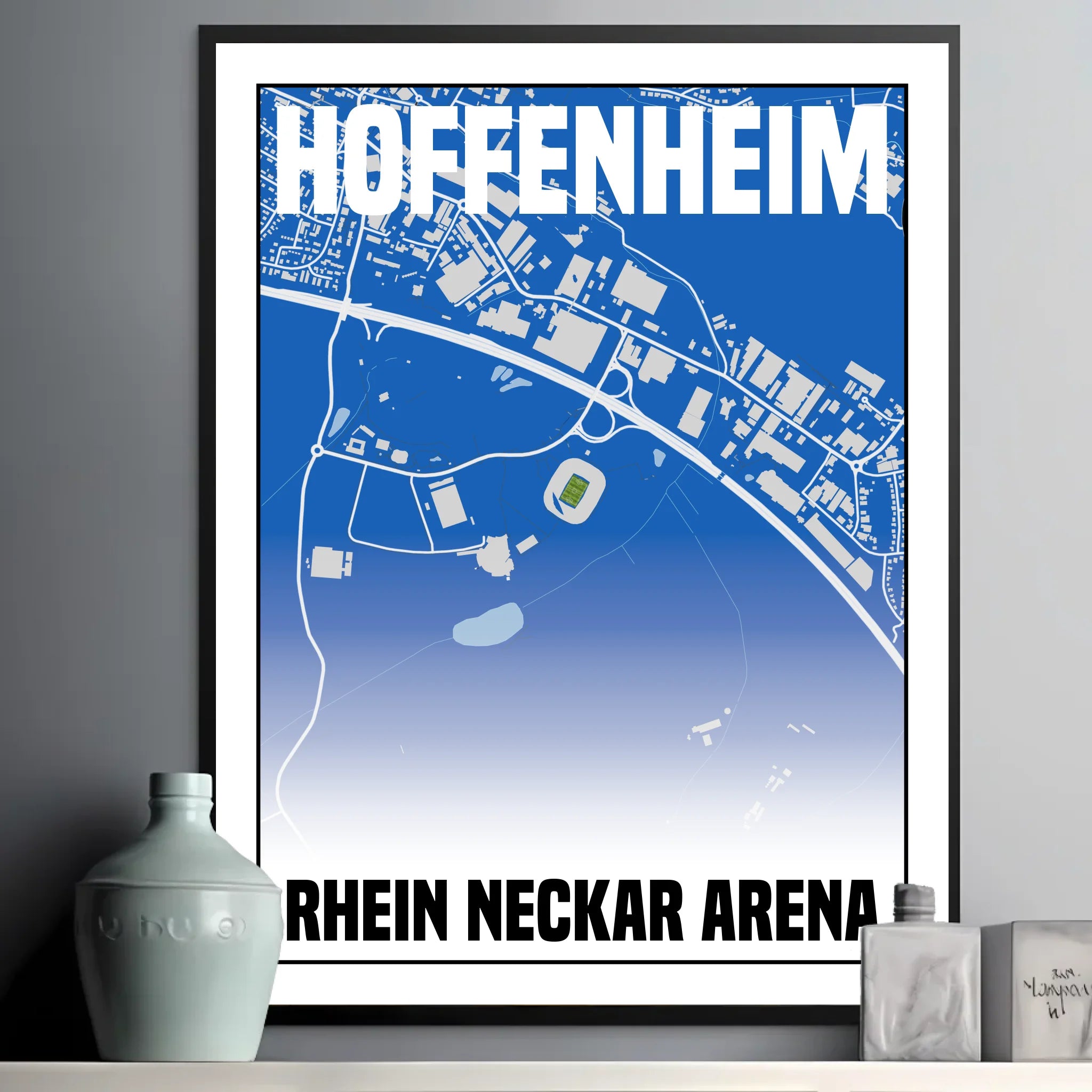 Stadion Hoffenheim Karte Fußball Poster – HeyMagicPrint